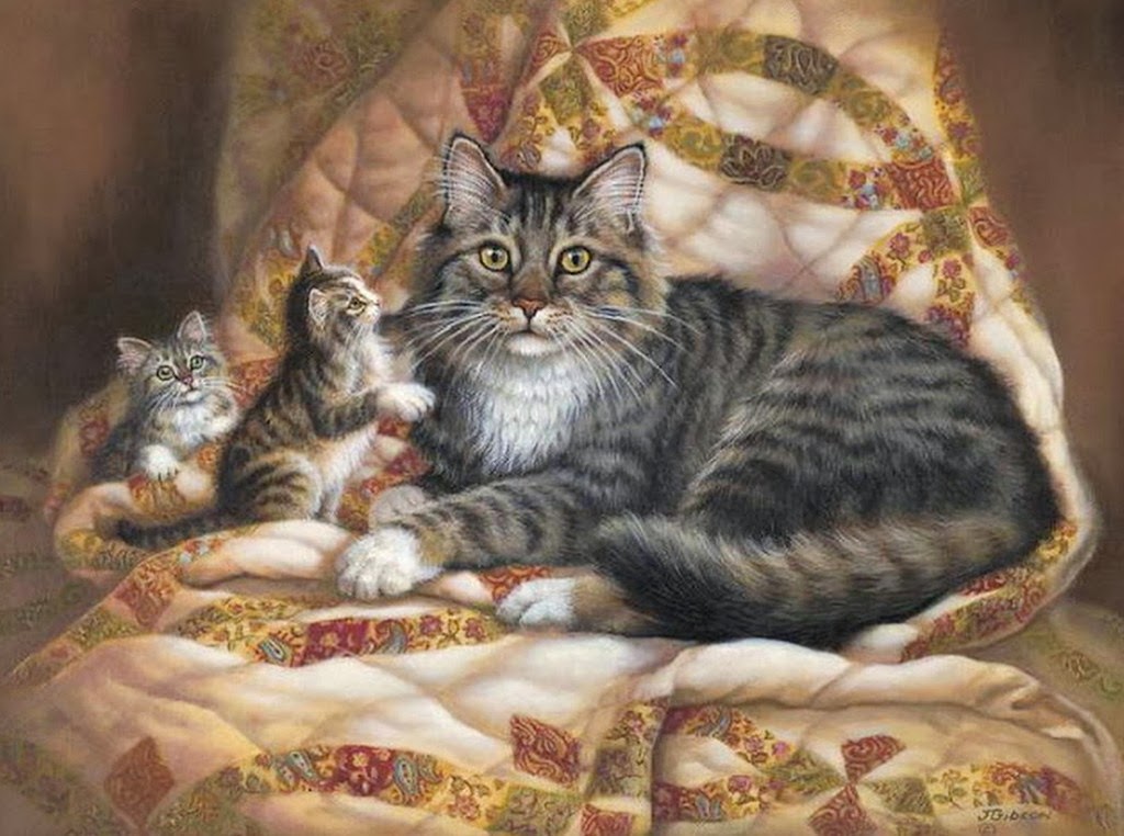 Pinturas De Gatos Al Oleo Imagui