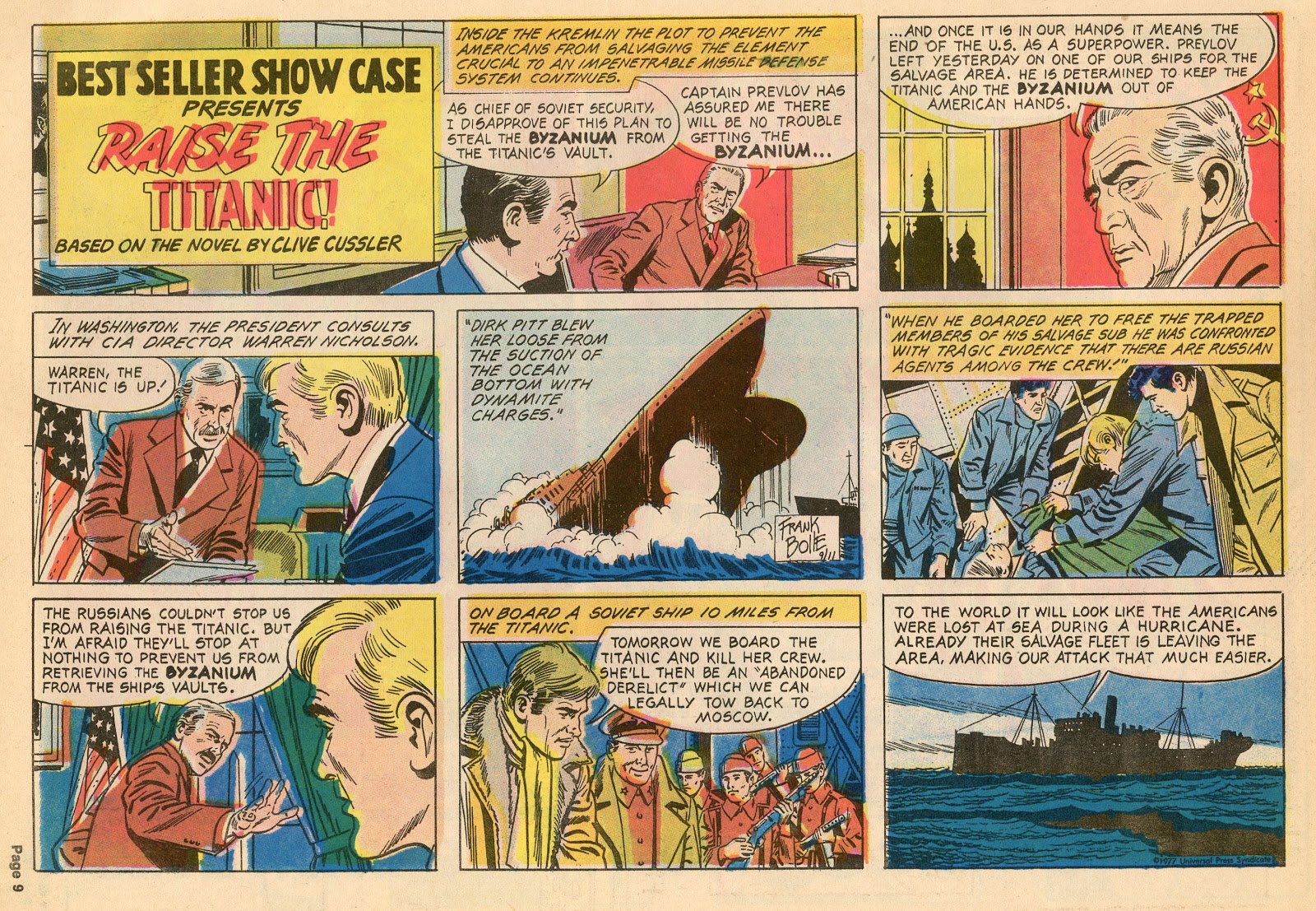 Clive Cussler Book Collecting: Raise the Titanic Comic Strips