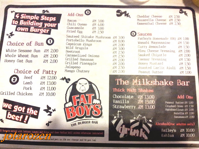 Footsteps - Jotaro's Travels: YummY! - Fat Boy's Burger Bar