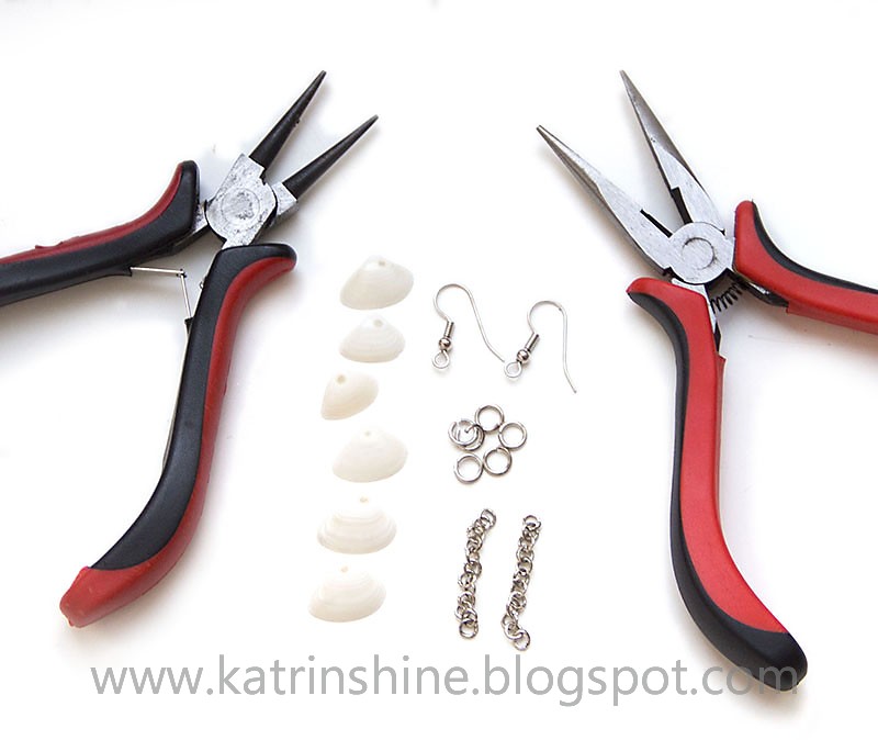 Katrinshine: Seashell dangle earrings DIY