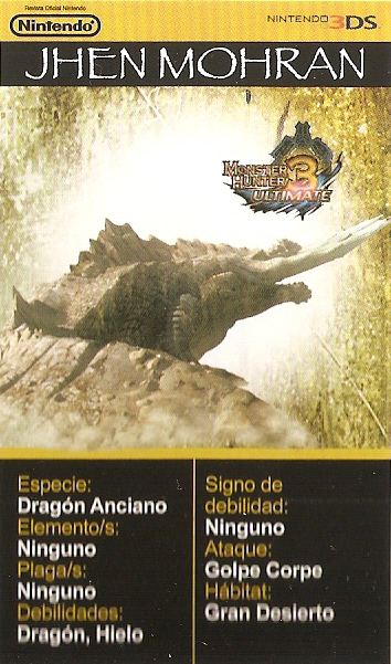 El Pozo de la Eternidad: Monster Hunter 3 Ultimate: Jhen Mohran