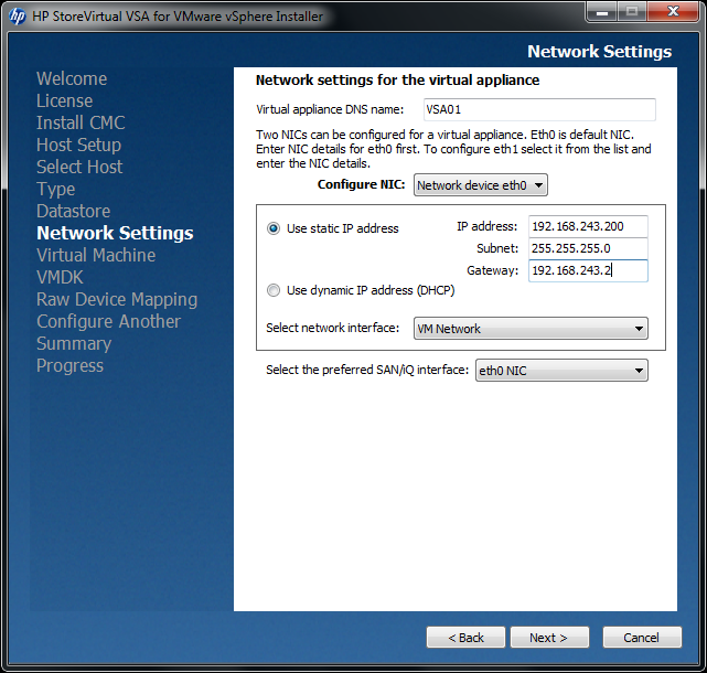 Hostile Coding: VMware: HP StoreVirtual VSA Part1 - Installation