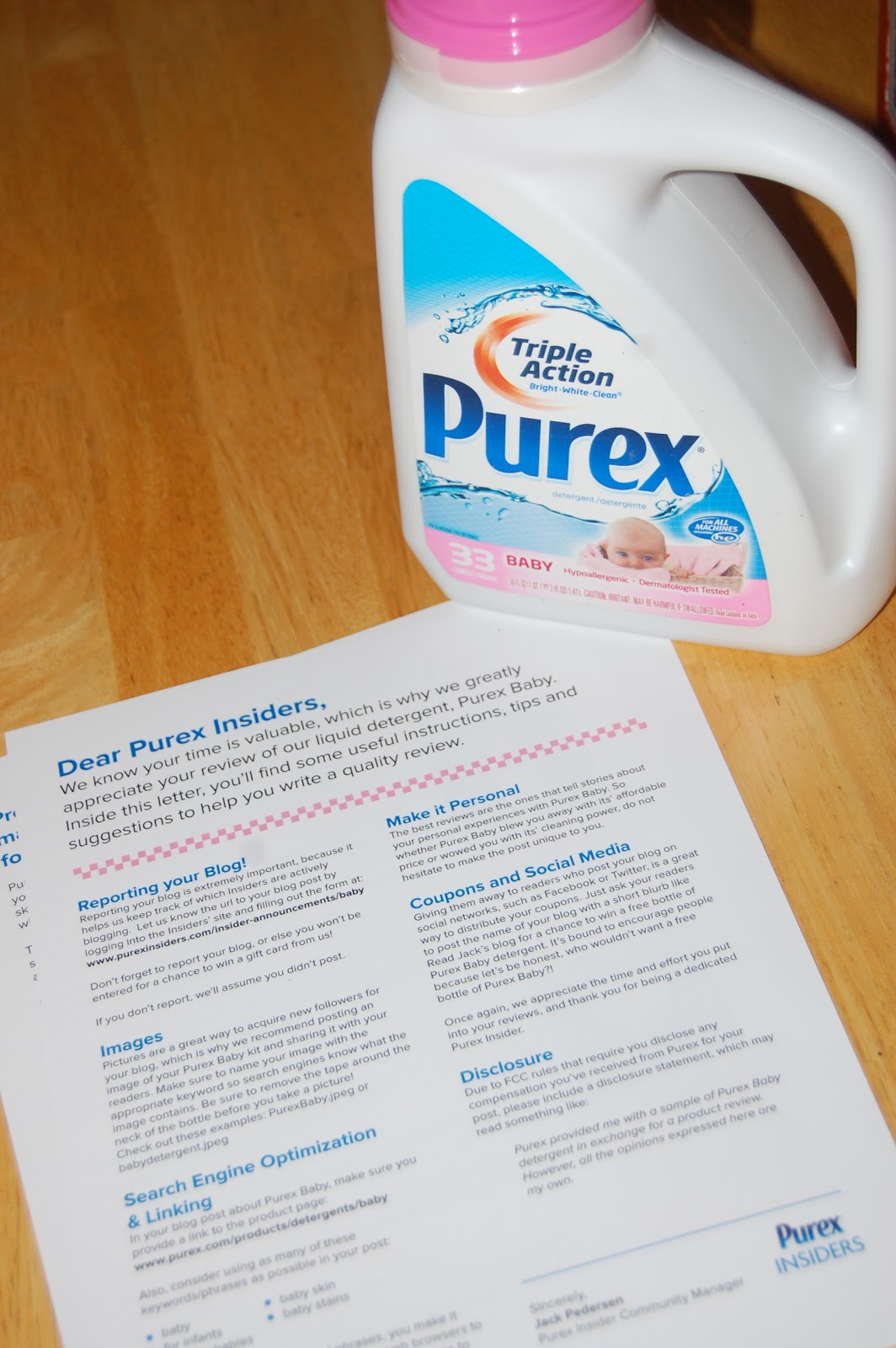 Temporary Waffle: Washing Laundry with Purex Baby Laundry Detergent