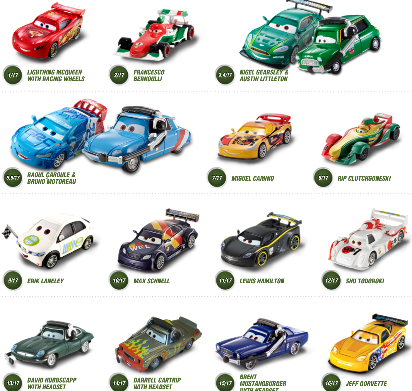 Disney cars rare die cast: DISNEY CARS ENTIRE 2013 DIECAST COLLECTION
