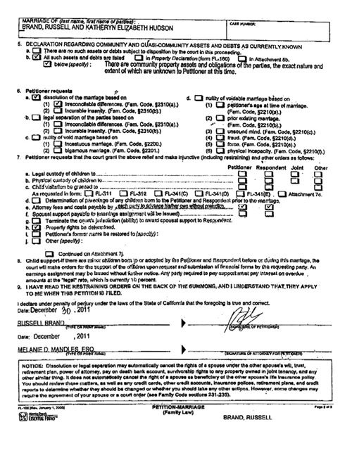 P.I.B Entertainment: Russell Brand Files For Divorce, Katy Perry Served ...