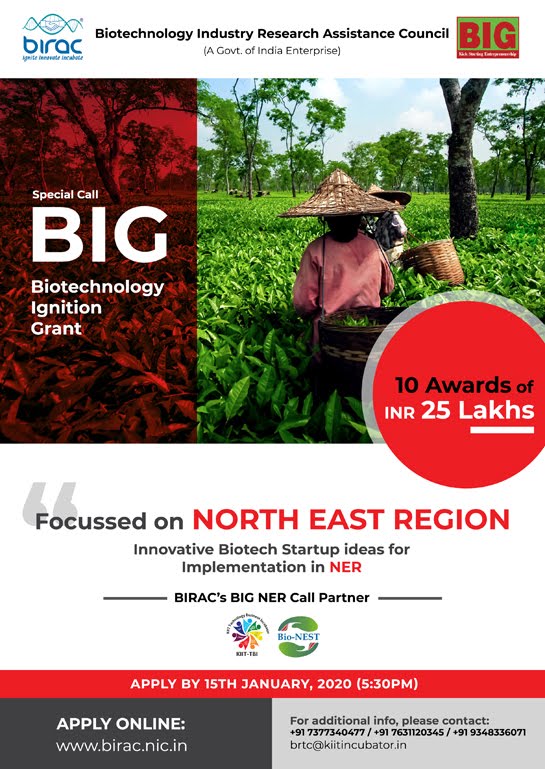 BIRAC Special BIG-Biotechnology Ignition Grant for Innovators ...