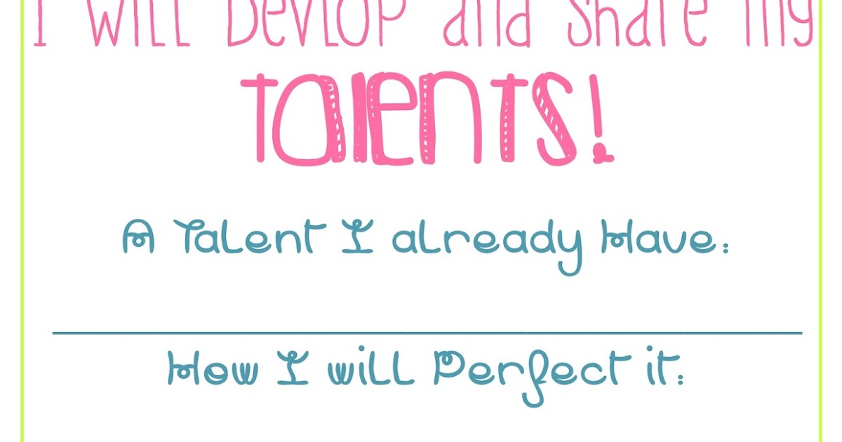 Life's Journey To Perfection: Family Home Evening on Developing Talents ...