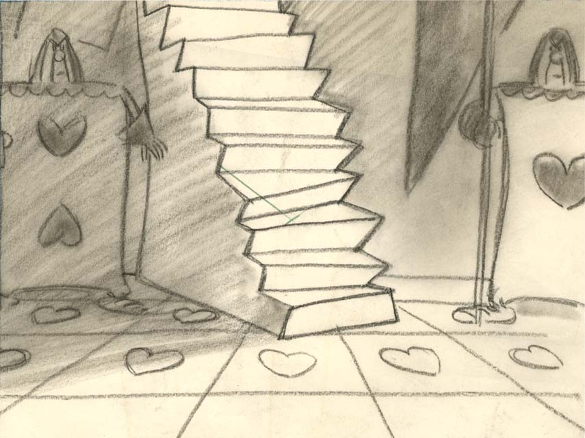 Vintage Disney Alice in Wonderland: Courtroom Layout Drawing - Bailiff ...