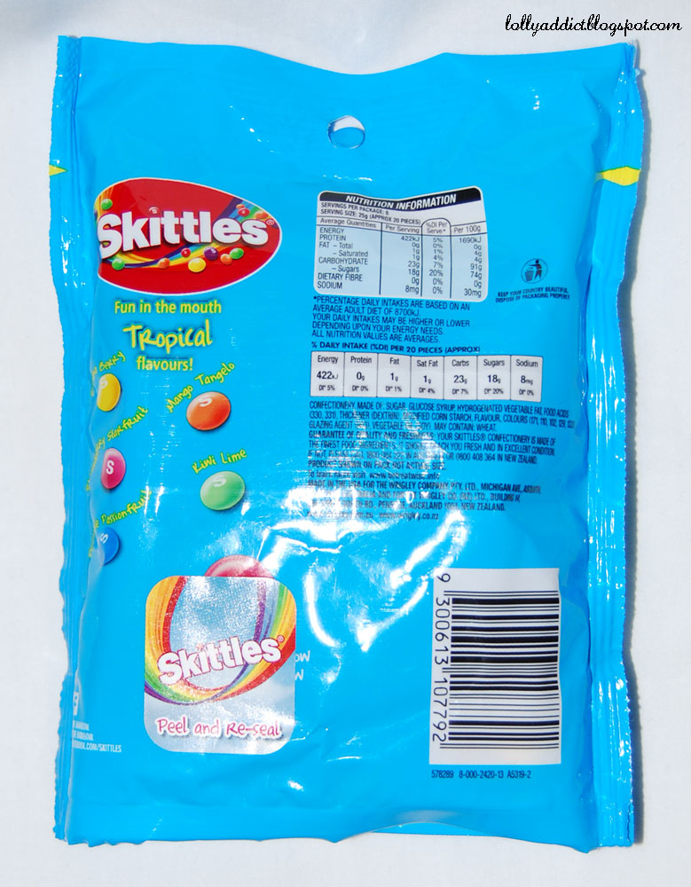 Lolly Addict - Australian Confectionery Reviews: Skittles Tropical