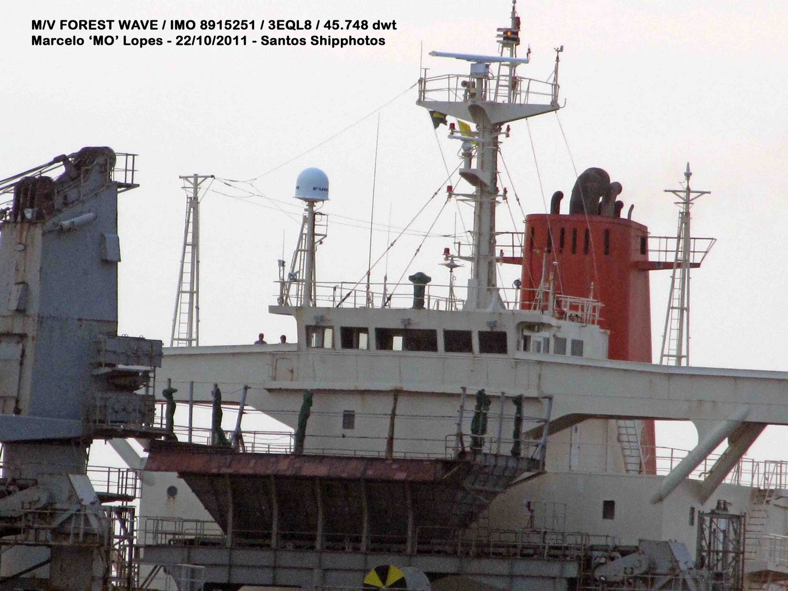 Santos Shiplovers: M/V Forest Wave / 3EQL8 - Um Wood Chip Carrier