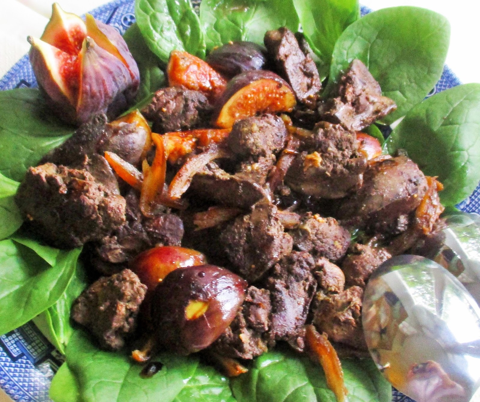 67 going on 50… : SPICY CHICKEN LIVERS WITH FIGS, Indian Style