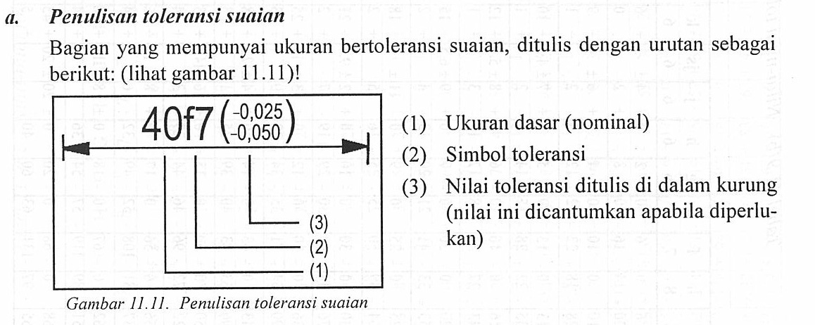 Menggambar Teknik : Toleransi lubang