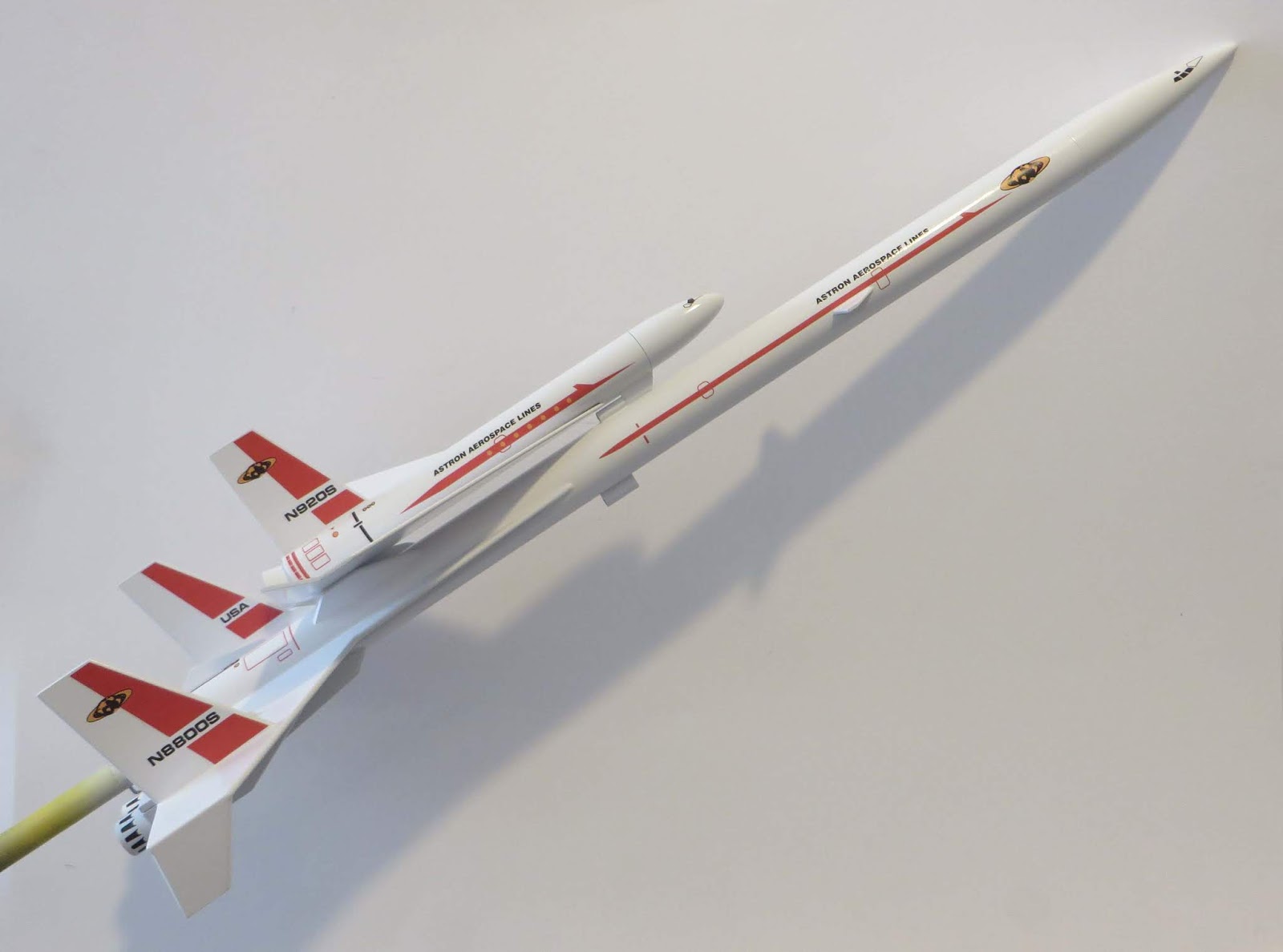 Model Rocket Building: Estes Orbital Transport, Kit #K-42, Finished