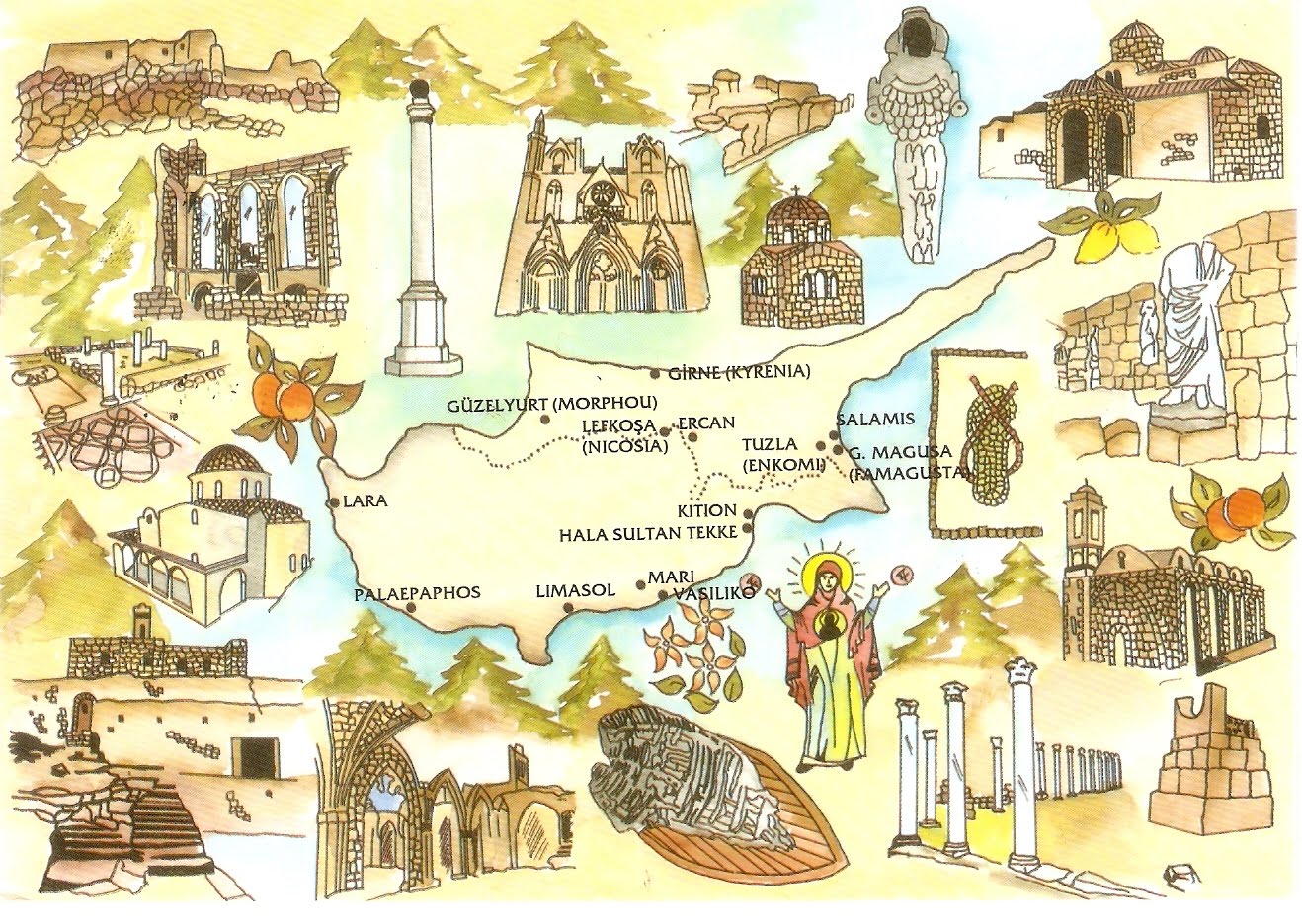 Postcard A La Carte: Cyprus - Shared Island - Cyprus, North Cyprus ...