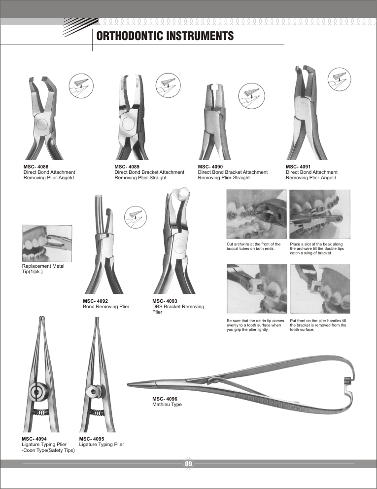 Manufacturers of Dental surgical instruments: Orthodontic Instruments