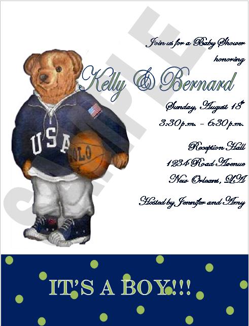 Solutions...Event Design by Kelly: Polo Bear Invitations