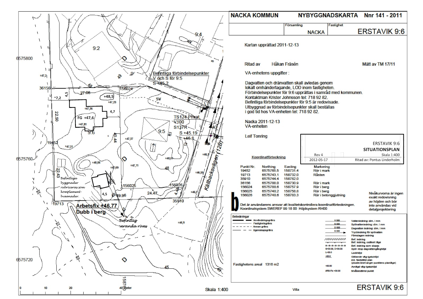 Villa Linderholm: Ritningar