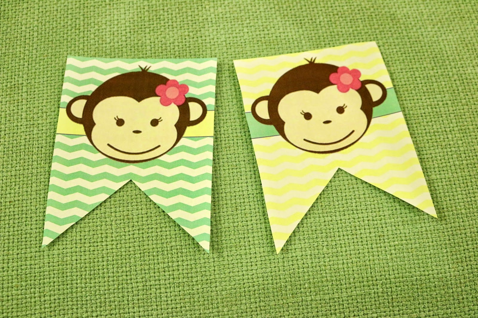 ChemKnits: Monkey Chevron Birthday Banner - FREE PRINTABLE!