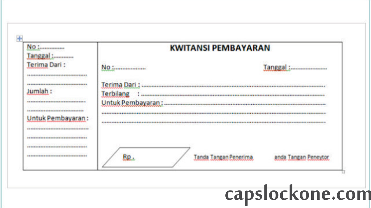 Cara Isi Kwitansi