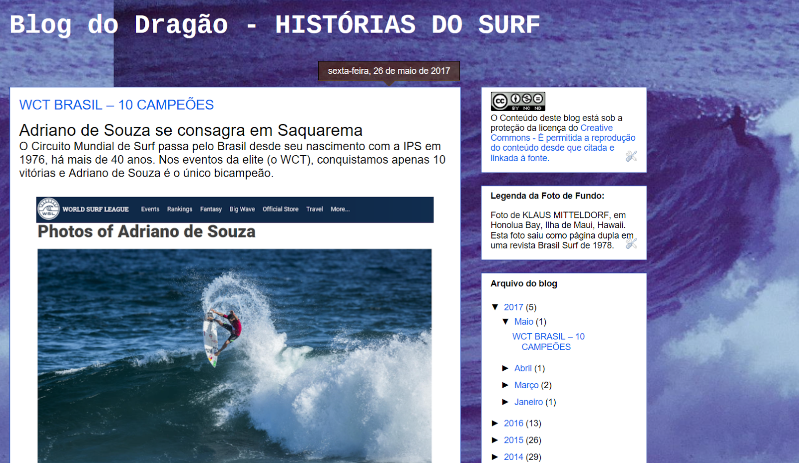 Blog do Dragão - HISTÓRIAS DO SURF: 2018