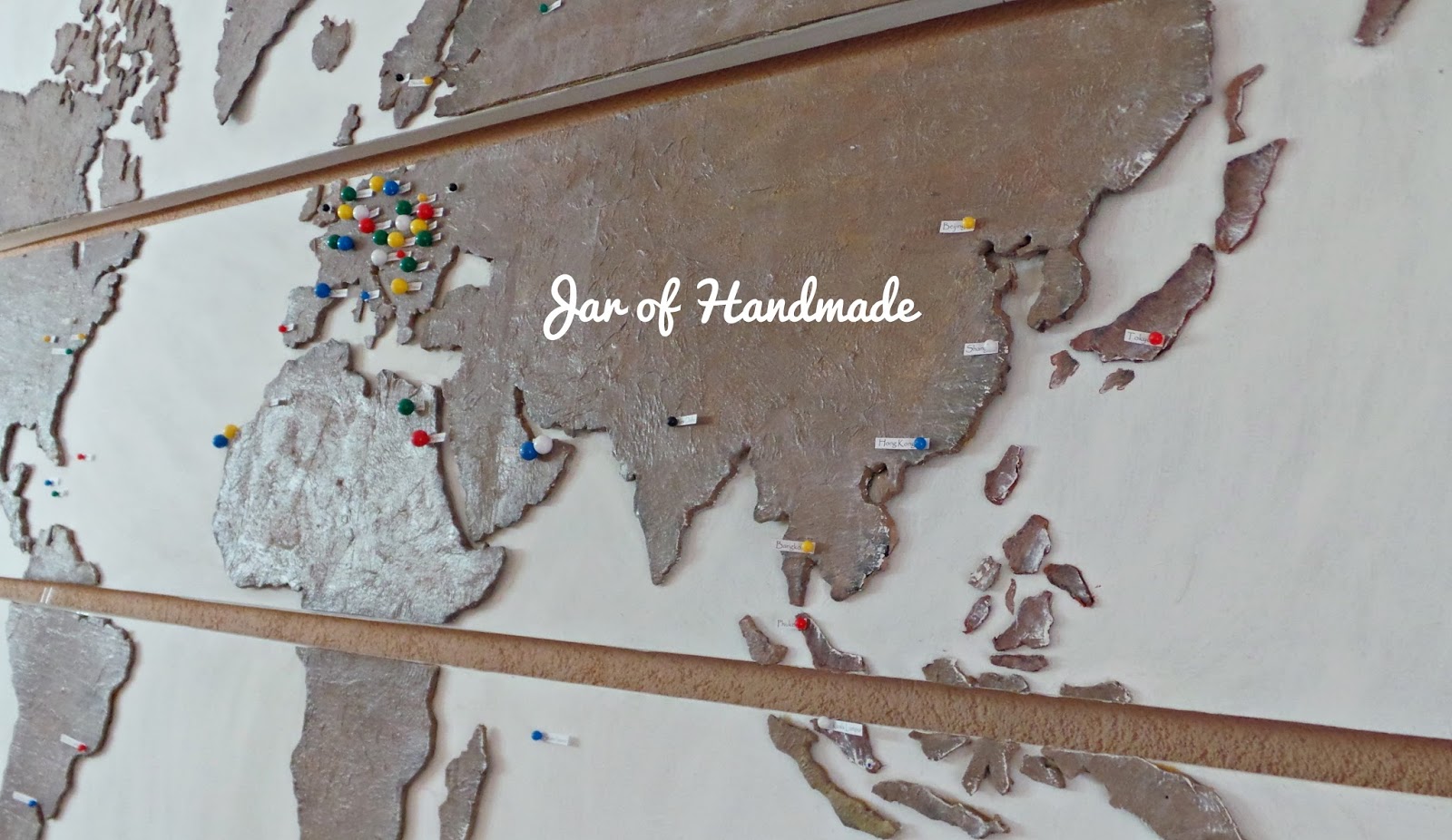 Jar Of Handmade: DIY: Personalized World Map For All Travel Lovers!