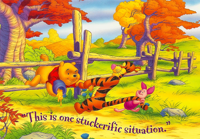 My Favorite Disney Postcards: Winnie the Pooh - Stuck