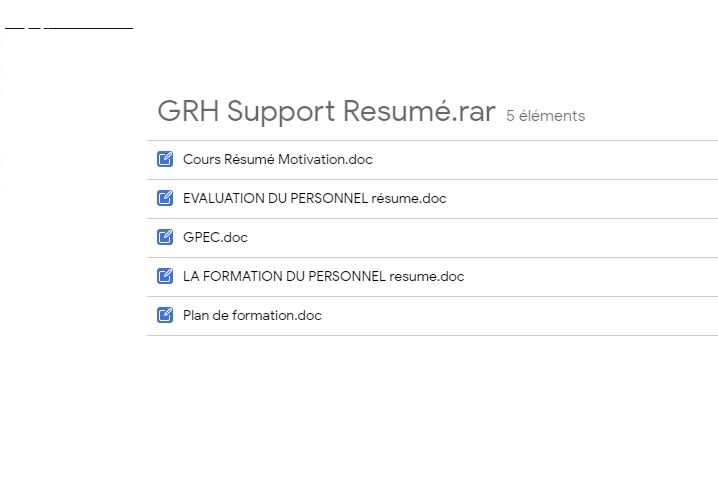 GRH Support de Cours Resumé | Cours fsjes GRH Support de Cours Resumé | Cours fsjes