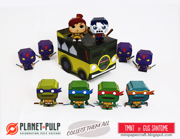 PLANET-PULP // CELEBRATING PULP CULTURE: Teenage Mutant Ninja Papercraft
