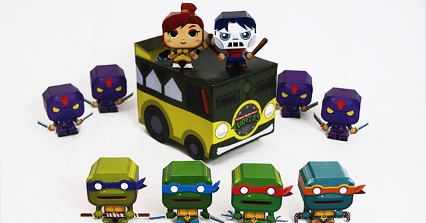 PLANET-PULP // CELEBRATING PULP CULTURE: Teenage Mutant Ninja Papercraft