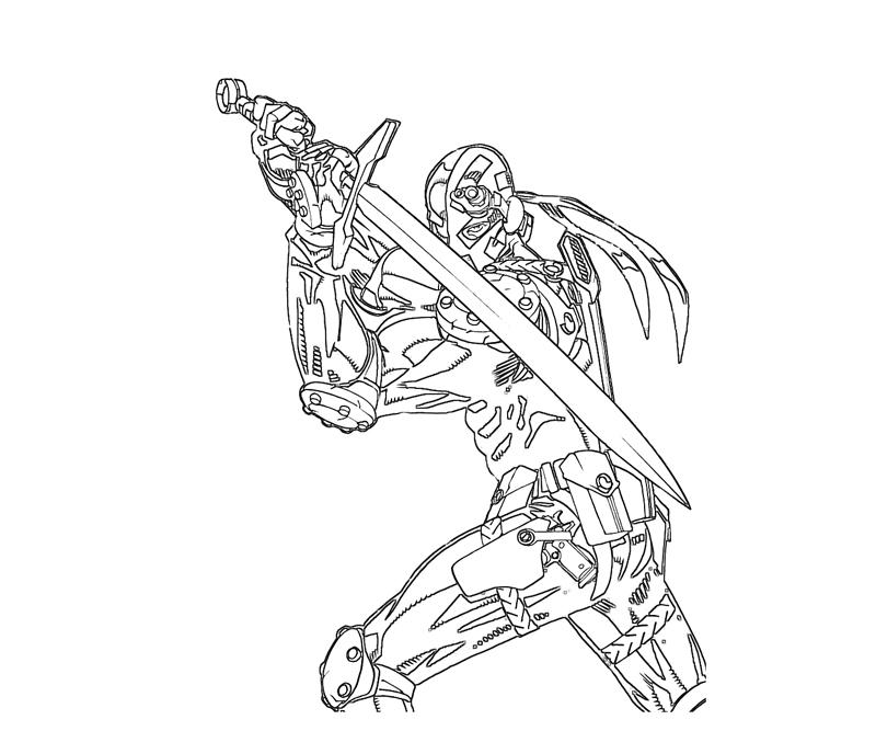 Sketch Of Death Stroke Coloring Pages