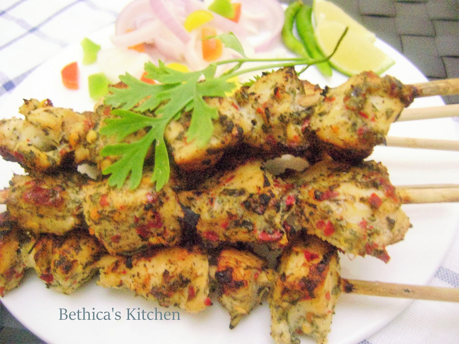 Bethica's Kitchen Flavours: Kasoori Chicken Malai Tikka (Skewered ...