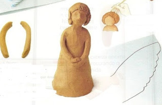 Como hacer ángel navideño con barro ~ Solountip.com