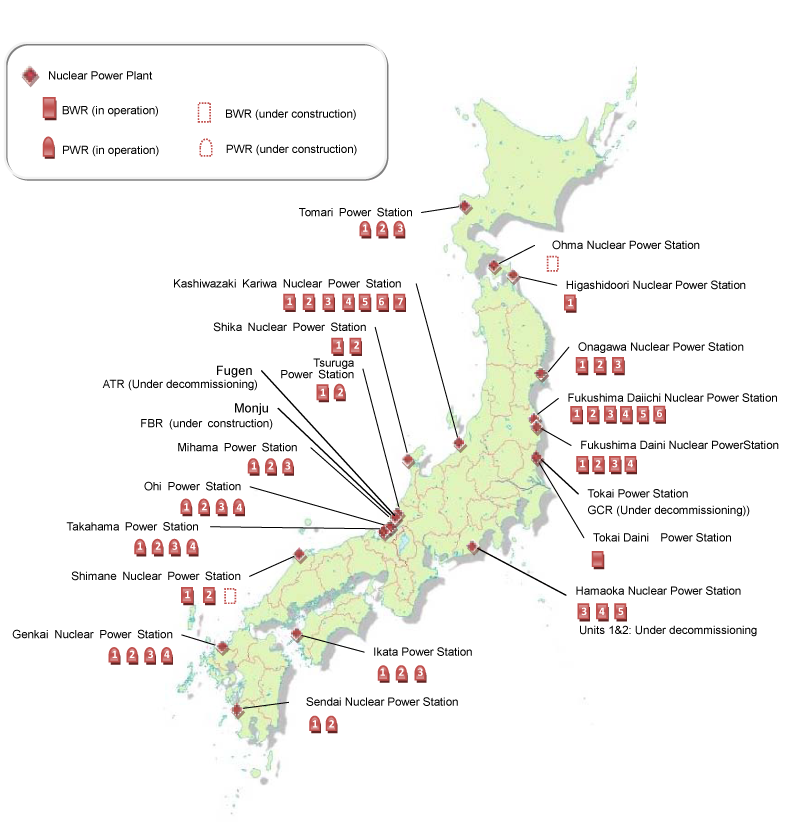 Power Plants In Japan Map - United States Map