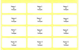 FORMAT LABEL UKURAN 103 UNTUK MEMBUAT LABEL UNDANGAN SECARA MUDAH DAN ...
