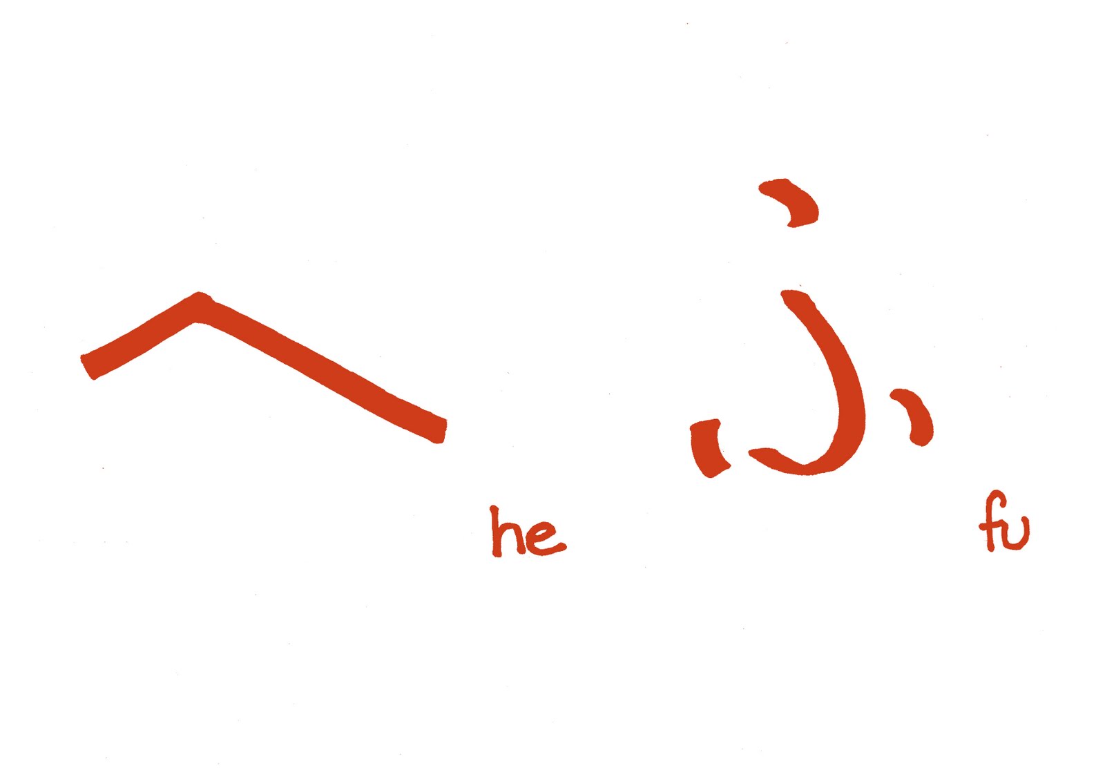 My Sketchblog: Learning Japanese-Hiragana-HE and FU