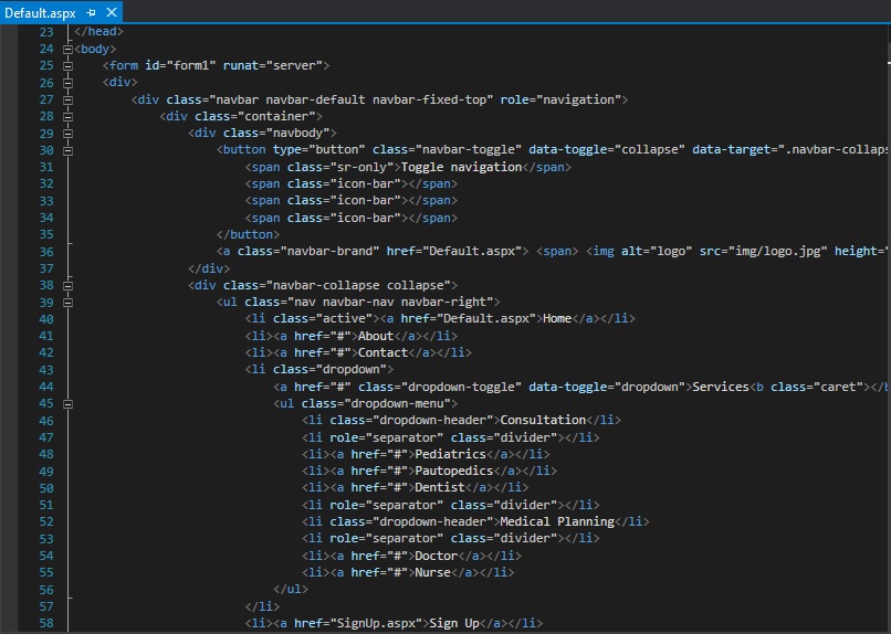 Past Programming Projects..!!: MAX HealthCare using ASP.NET and Bootstrap