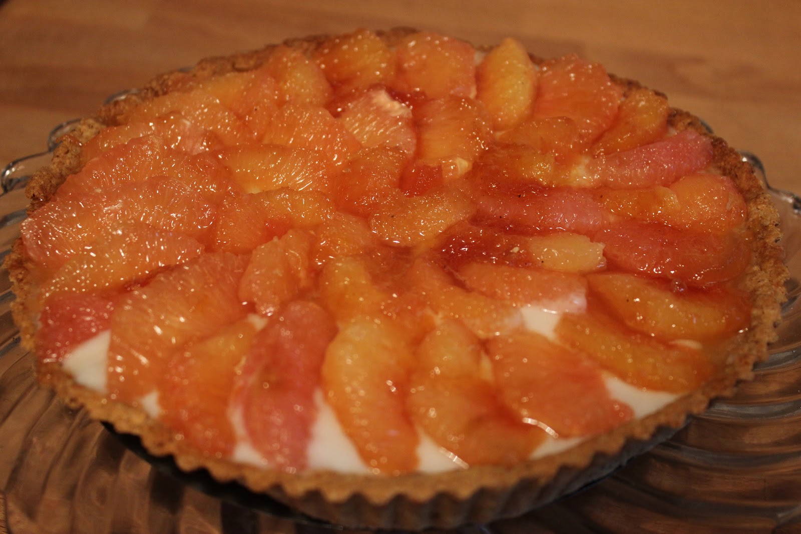 Cuillère et saladier: Tarte au pamplemousse et parfum d'amande