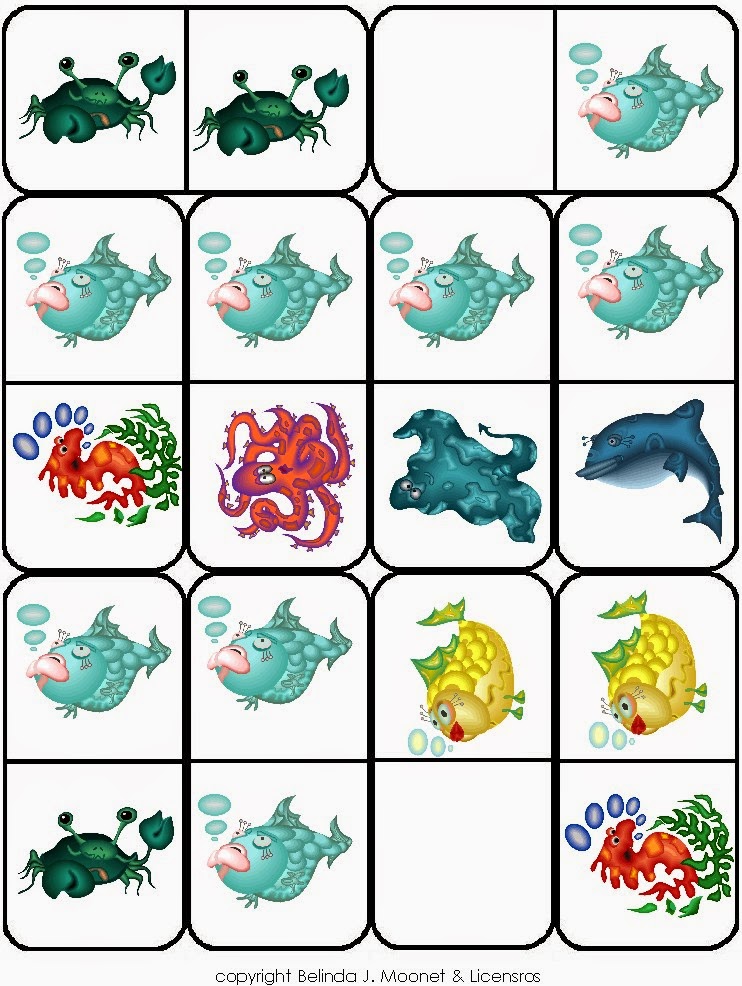 janelinha de atividades: JOGO DE DOMINÓ - ANIMAIS MARINHOS