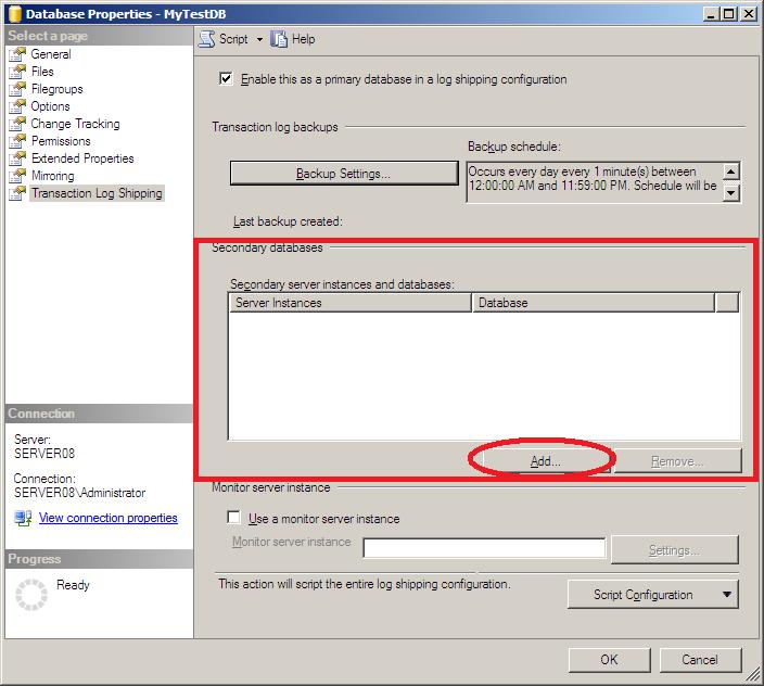 SQL Server Hints: SQL Server 2008 Implementing Log Shipping SQL Server Hints: SQL Server 2008 Implementing Log Shipping