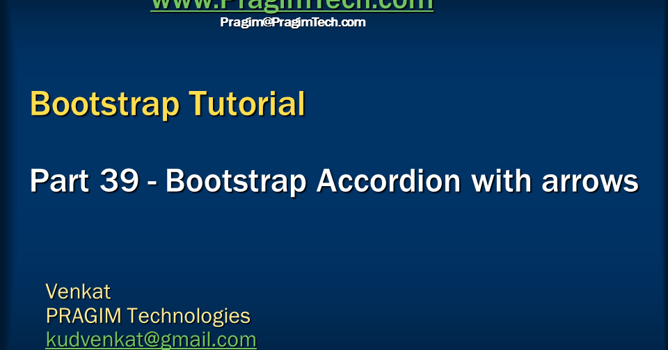 Sql Server Net And C Video Tutorial Bootstrap Accordion With Arrows
