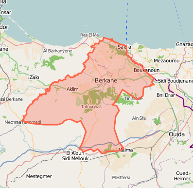 Province de Berkane - Maroc Maps