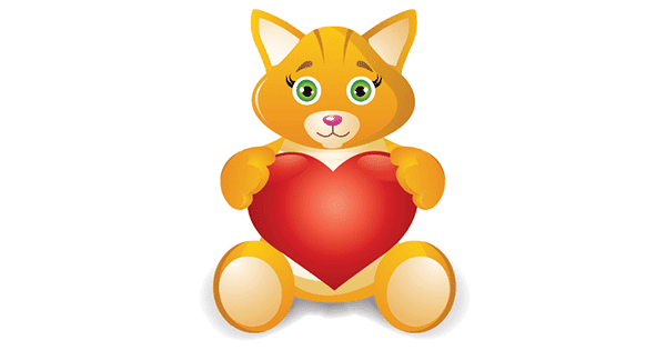 Kitty and Heart | Symbols & Emoticons