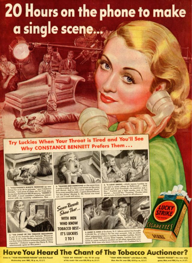 40 Vintage Tobacco Advertisements Featuring Female Movie Stars From the ...