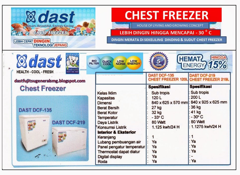 AC-SHOWCASE-CHEST FREEZER-MESIN CUCI DAST, AC FUJITSU SEMARANG: chest ...