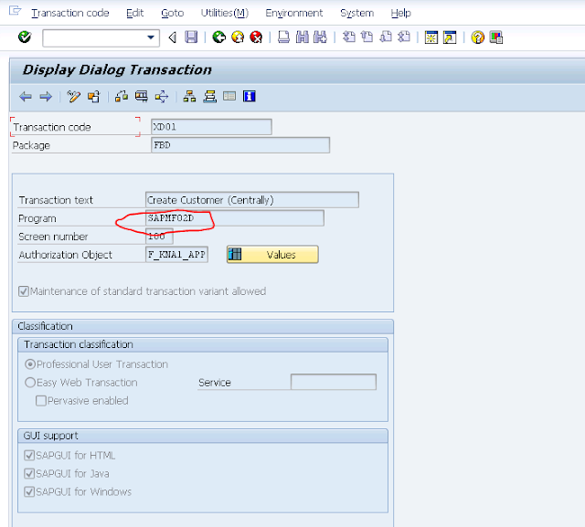 Procedure to find out the BADI definition using "CL_EXITHANDLER=>GET ...