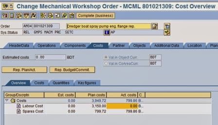 SAP Consultant,Bangladesh: SAP Plant Maintenance Order