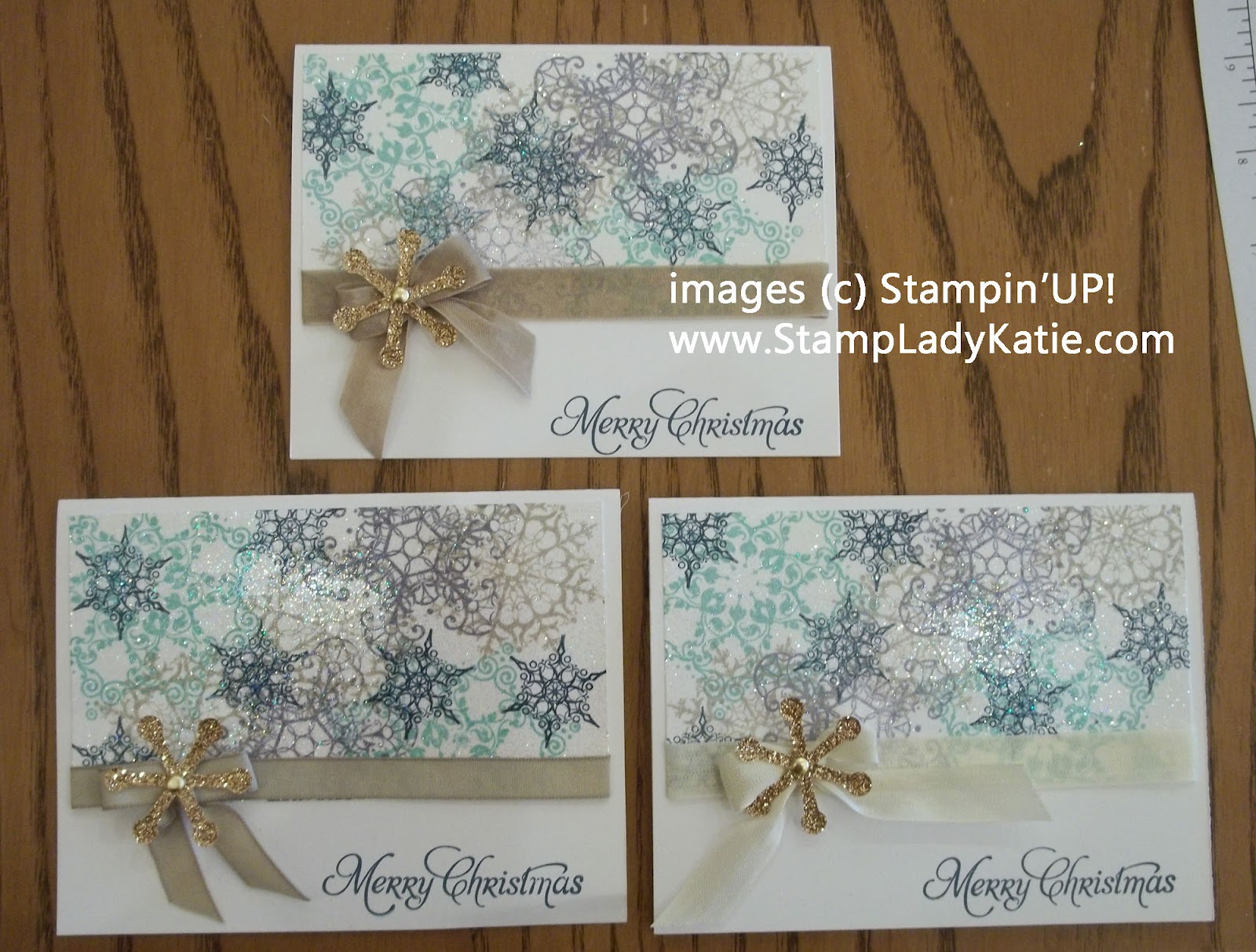 StampLadyKatie.com: Snowflake Soiree Christmas Greeting