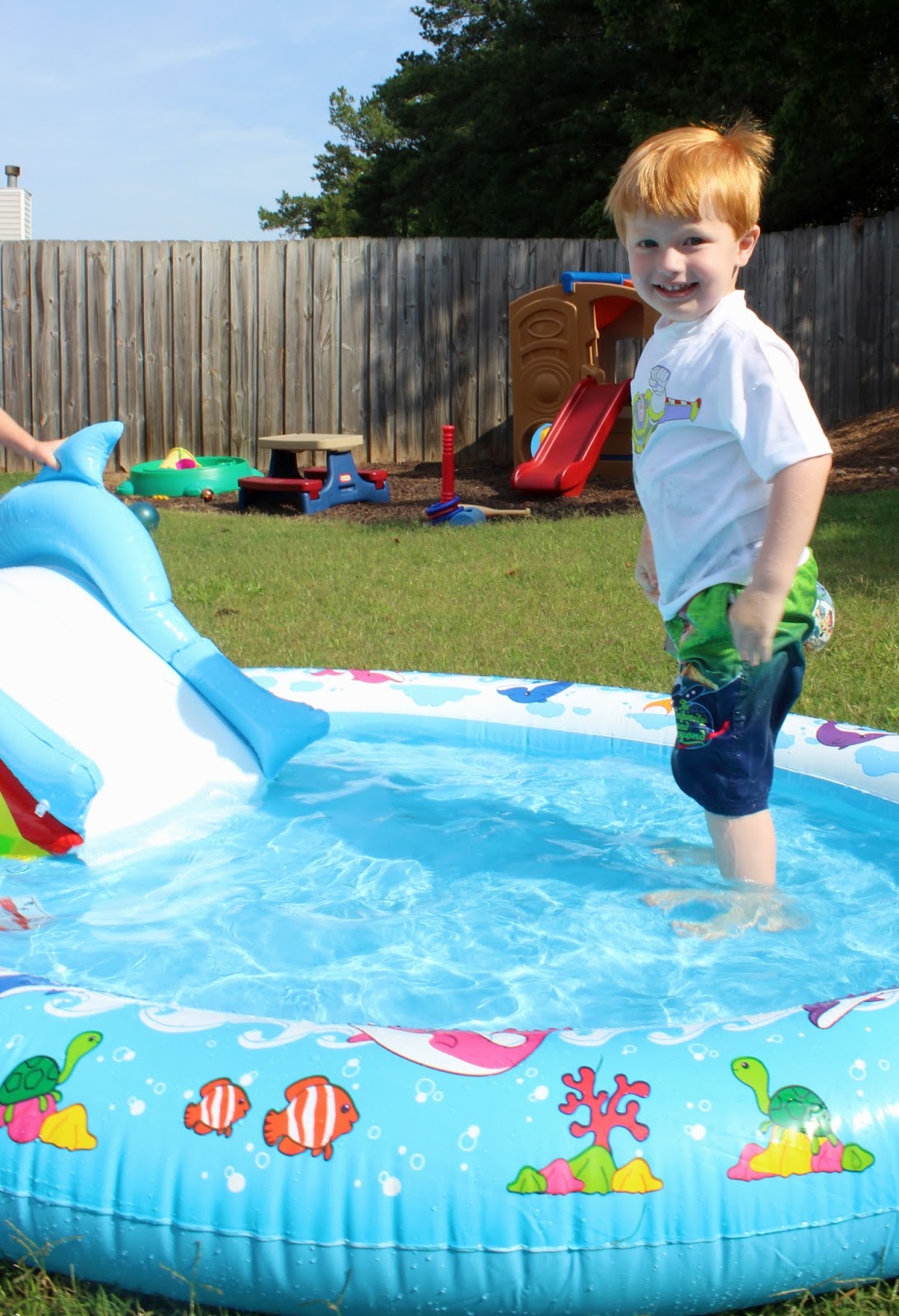 Backyard Pool Time - Redhead Baby Mama | Atlanta Blogger