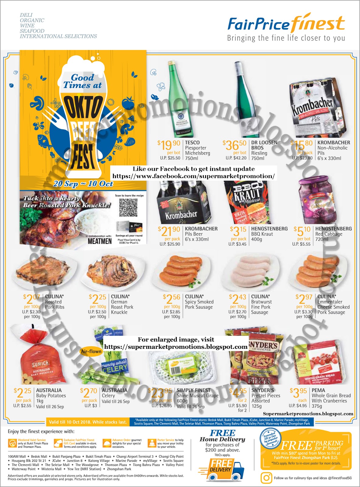NTUC FairPrice Finest Oktoberfest 20 September - 10 October 2018 ...
