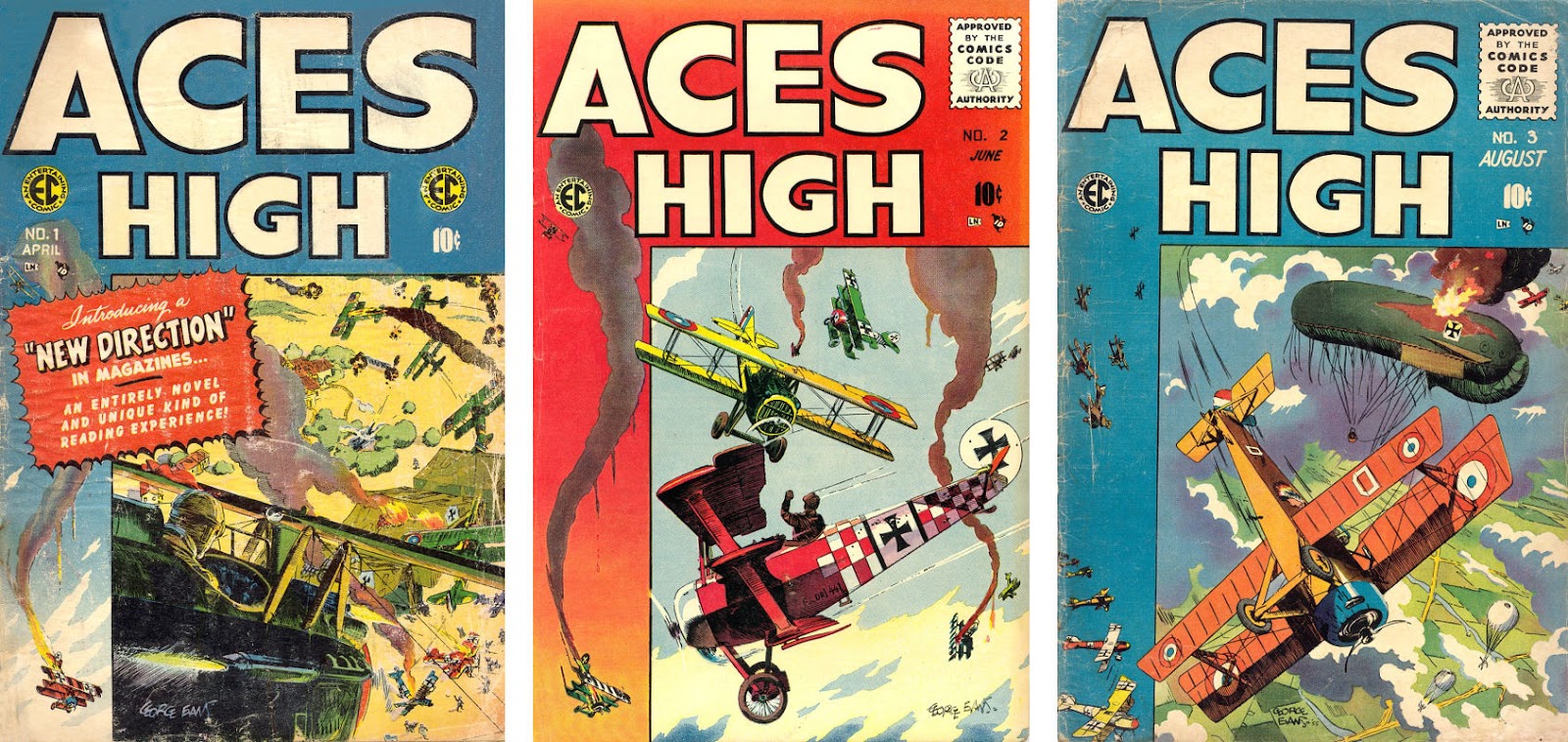 Old Comics world: Aces High 01-05 (1955) - EC